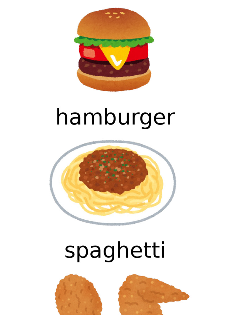 Food Flashcards | PDF
