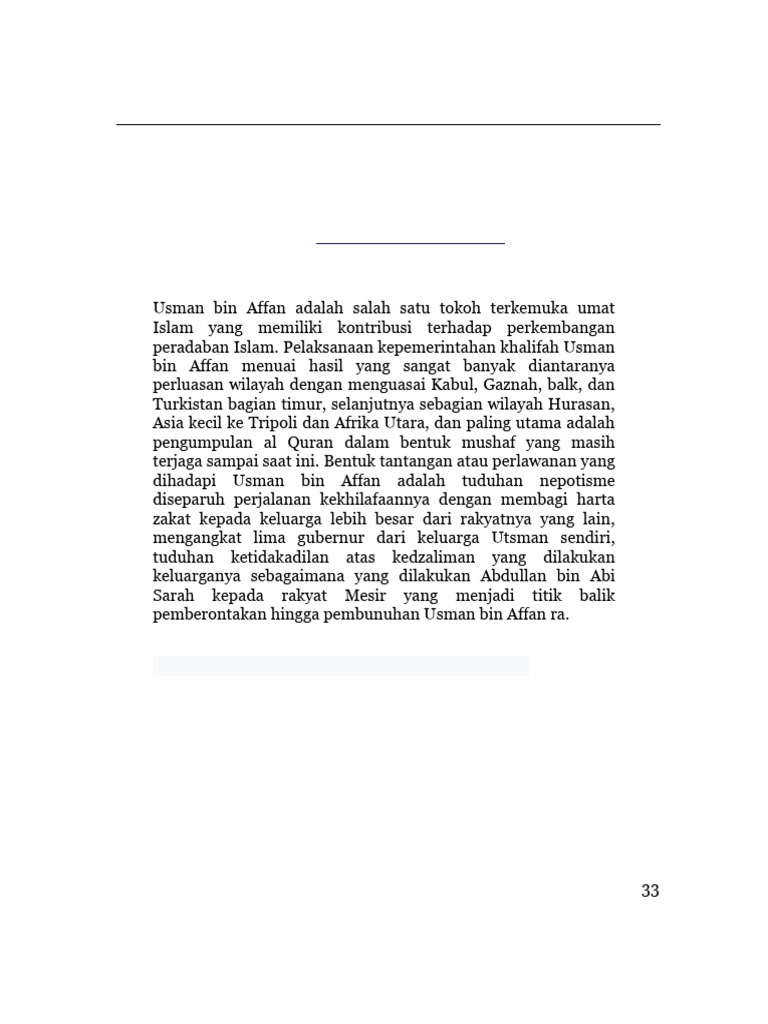 Kebijakan dan Tantangan Usman bin Affan | PDF