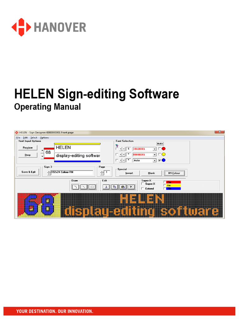HELEN Sign-Editing Software - Operating Manual | PDF | Directory ...