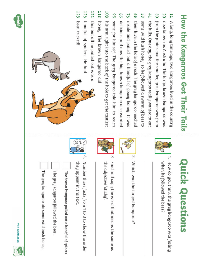 How Kangaroos Got Their Tails | PDF