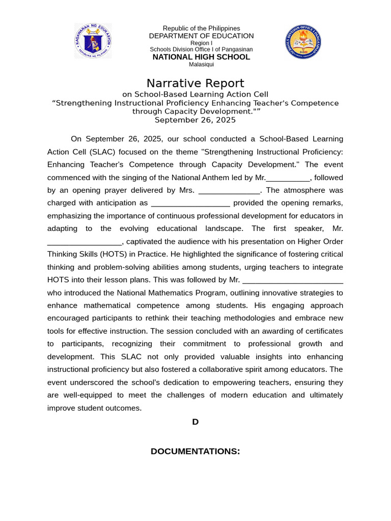 Narrative Report | PDF