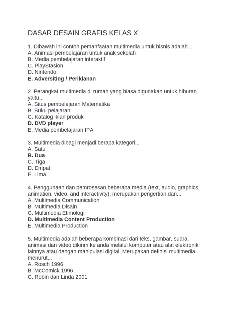 Dasar Desain Grafis Kelas X | PDF