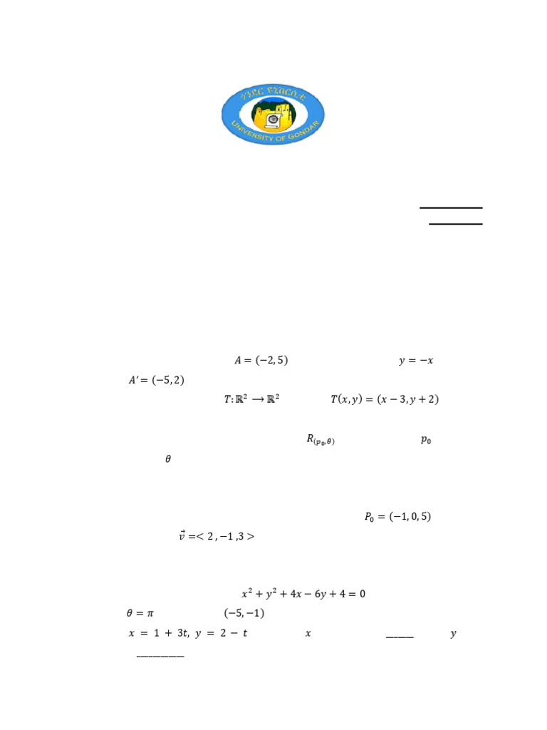 2nd Semester Test 2 Grrade 11 Mathematics-1 | PDF | Line (Geometry ...