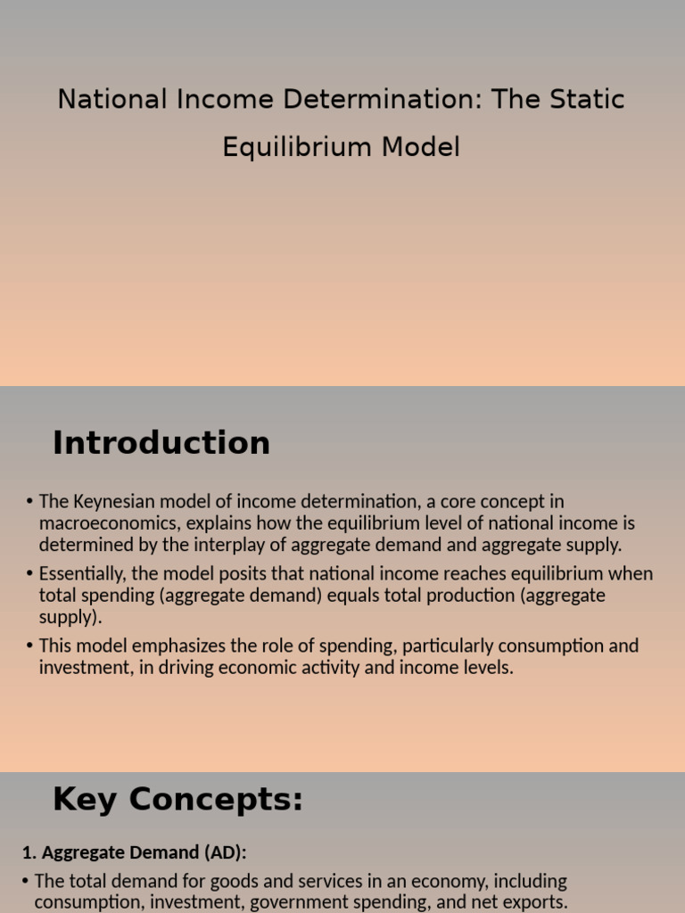 National Income in Keynesian Model | PDF | Aggregate Demand ...