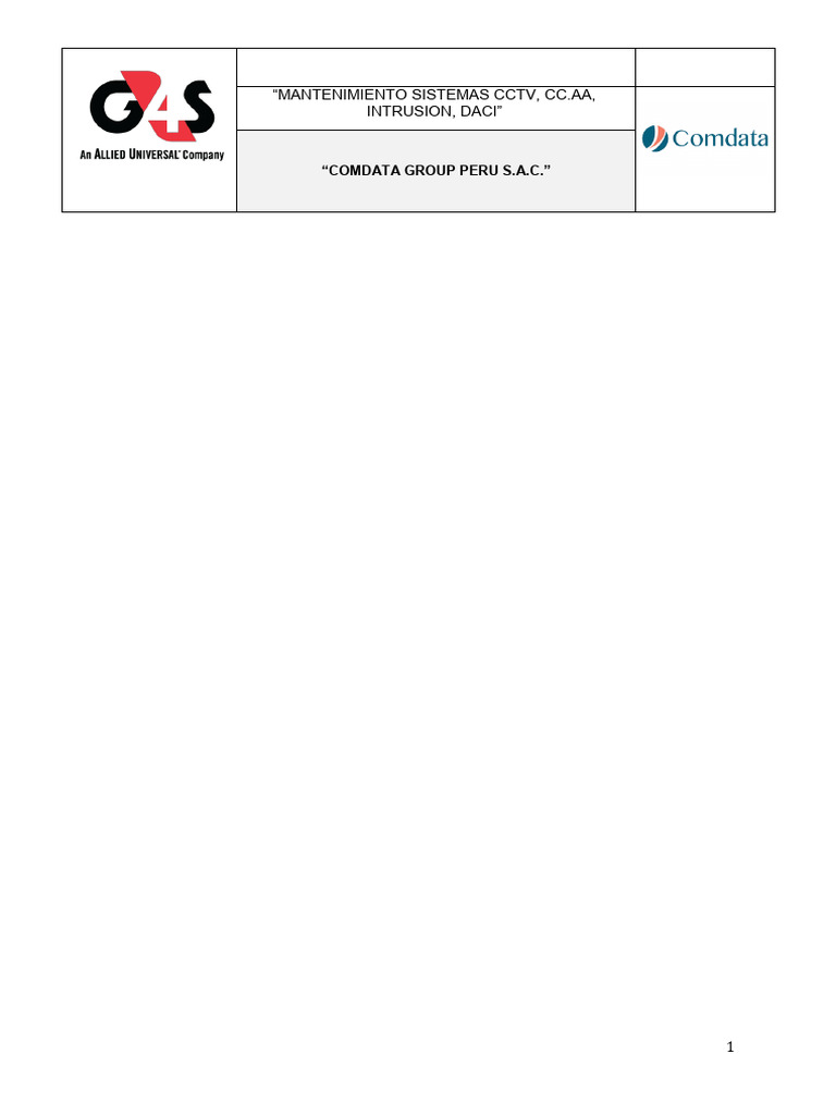 Informe Calidda VMT Mantenimiento | PDF | Circuito cerrado de televisión | Vigilancia