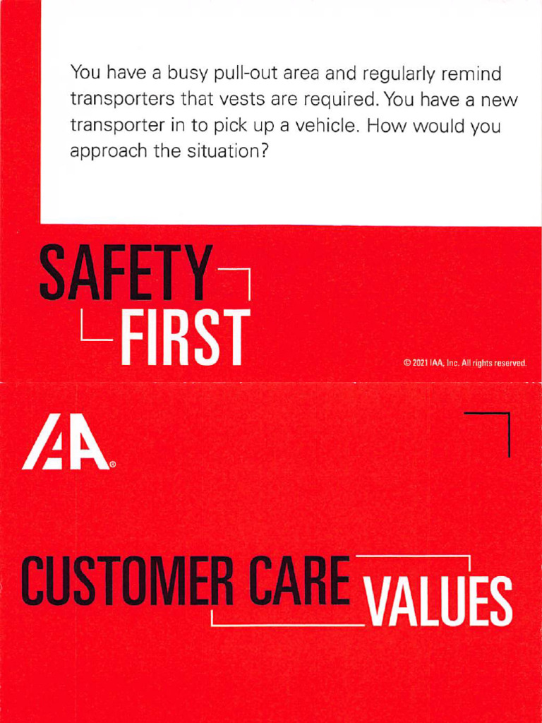 CCV - Flash Card Set 1 - Safety | PDF