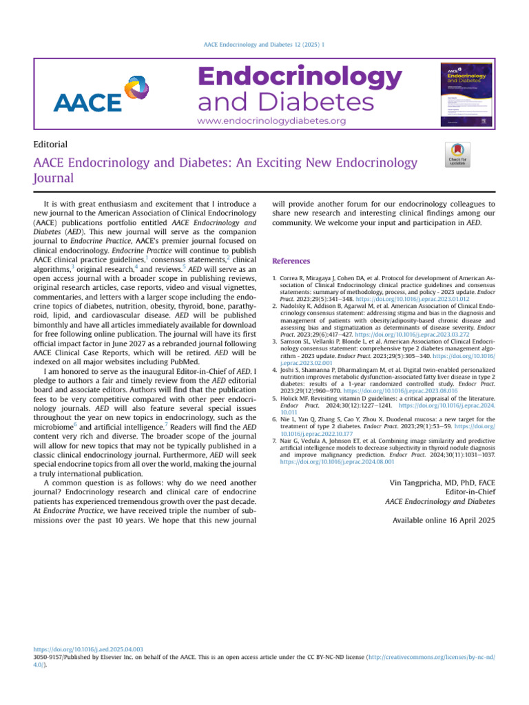 AACE Endocrinology and Diabetes An Exciting New E | PDF | Endocrinology ...