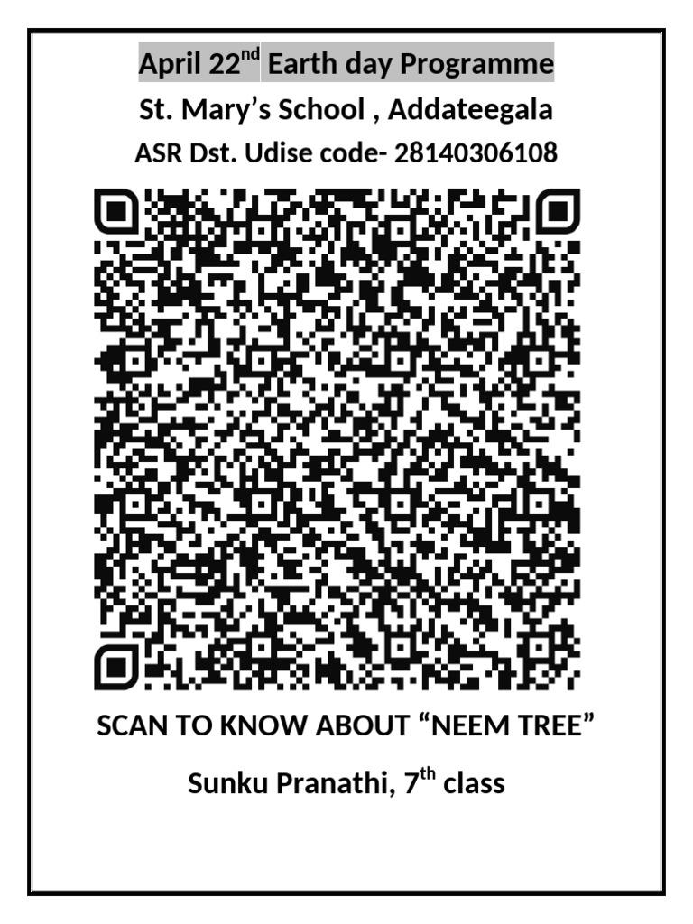 April 22nd Earth Day Programme | PDF