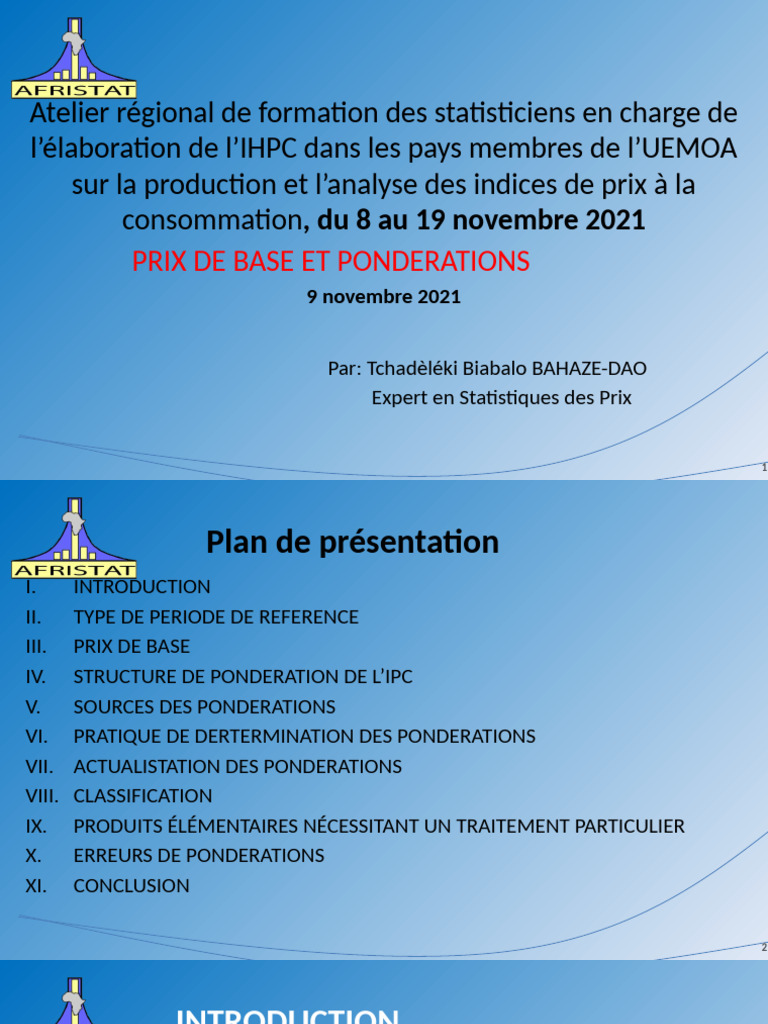 PP03 Prix Base Ponderations | PDF | Consommation (Économie) | Comptabilité analytique