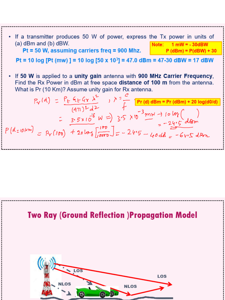 25-Free Space Model, Two Ray Model-05!08!2024 | PDF | Radio Propagation ...