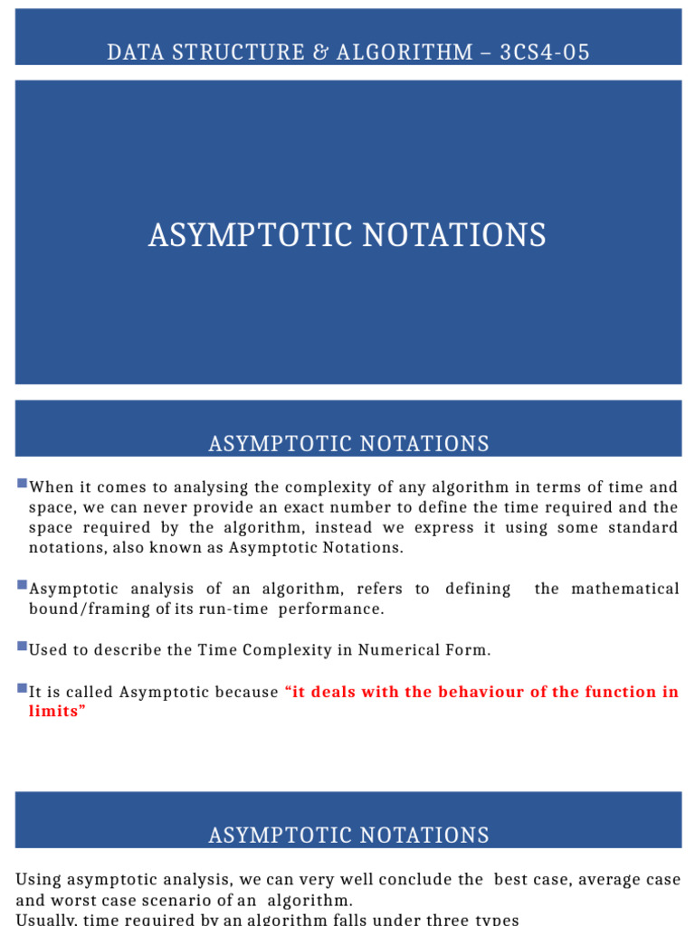 U1 l3 Asymptotic Notations | PDF | Time Complexity | Computational Science