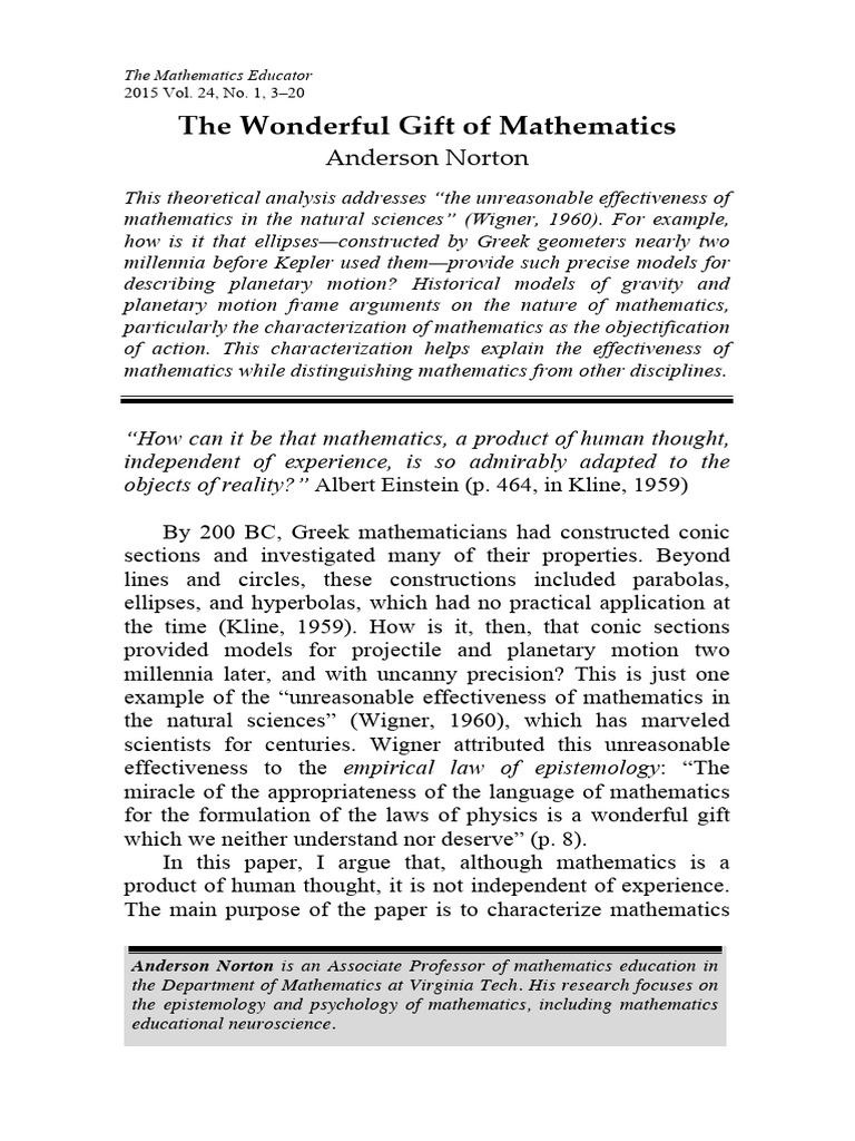 The Wonderful Gift of Mathematics | PDF | Orbit | Ellipse