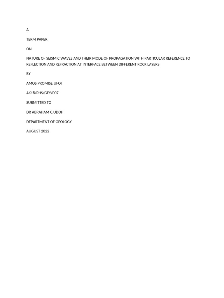 A Term Paper-Wps Office | PDF | Waves | Classical Mechanics