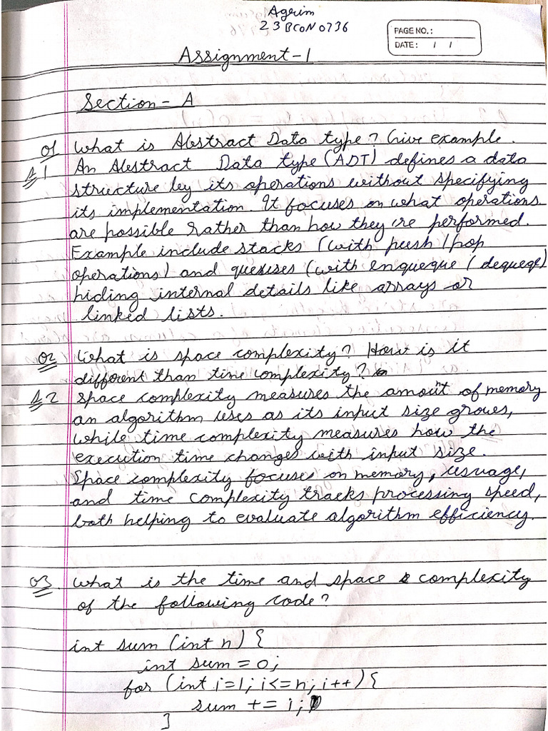 DSA Assign 1 A | PDF