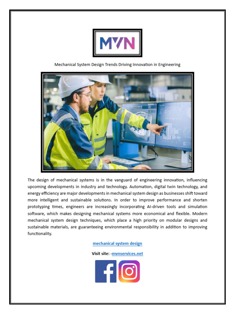 Mechanical System Design Trends Driving Innovation in Engineering | PDF
