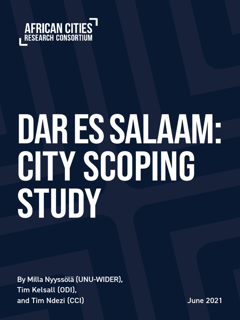 ACRC Dar Es Salaam City Scoping Study | PDF | Tanzania | Water