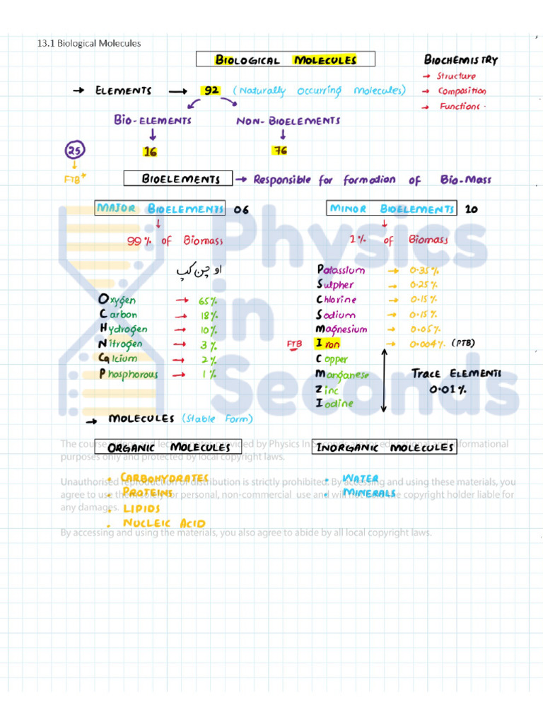 Unit 11 Biological Molecules | PDF