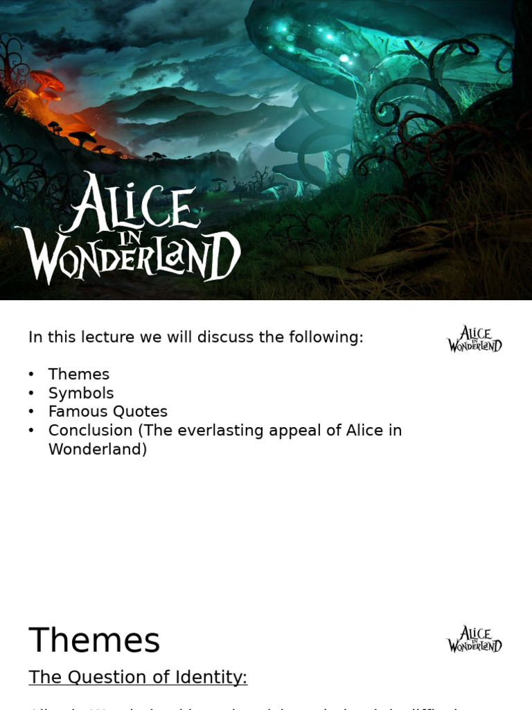 Week 8- Alice in Wonderland Part 2 | PDF | Alice (Alice's Adventures In ...