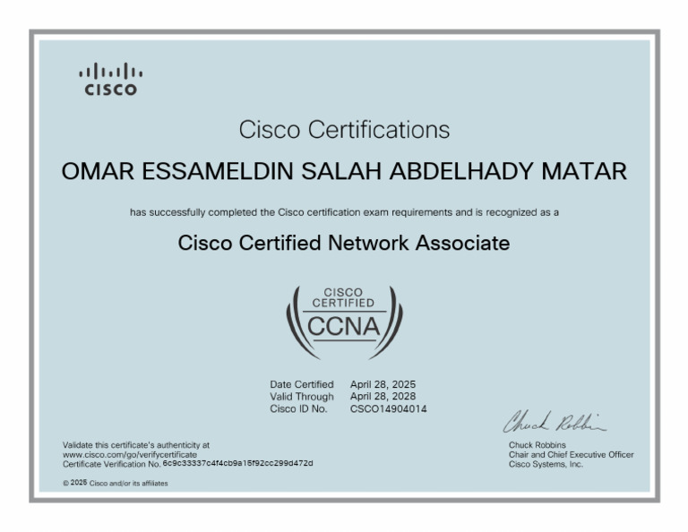 Cisco Certified Network Associate Certificate 3 Pdf