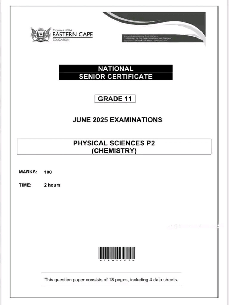 Physical Science Grade 11 Paper 2 2025 | PDF