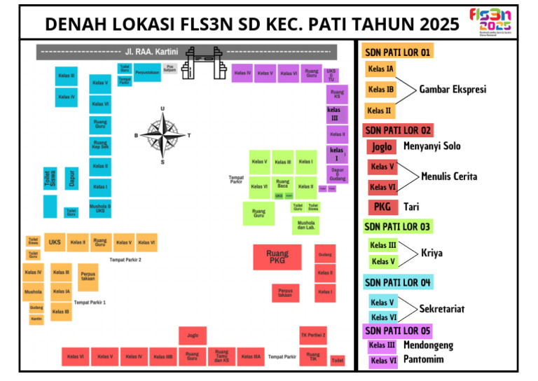 Denah Lokasi Fls3n SD 2025. | PDF