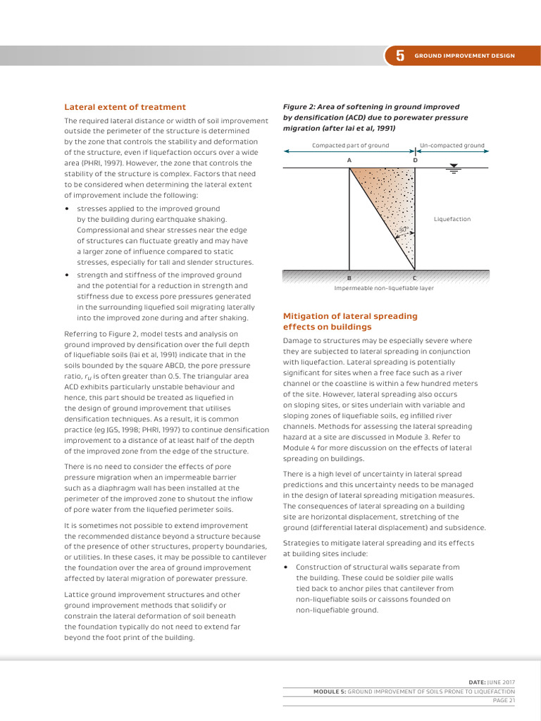 Lateral Extent of Ground Improvement | PDF | Applied And ...