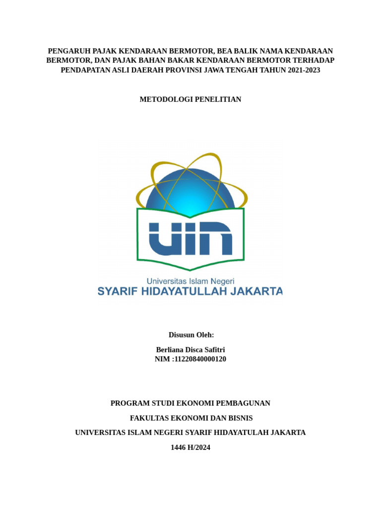 Pengaruh Pajak Kendaraan Bermotor Dan Bea Balik Nama Kendaraan Bermotor ...