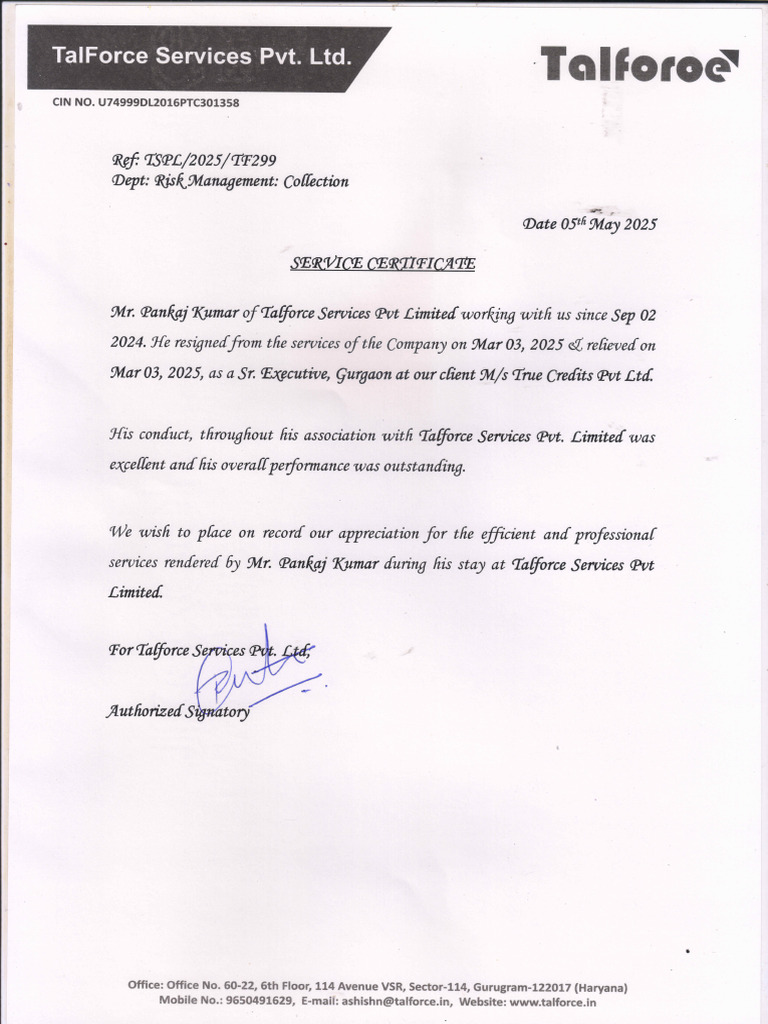 Tl299 Exp Letter | PDF