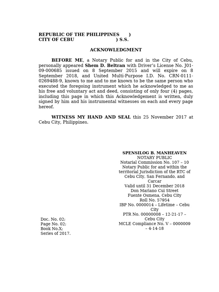 Acknowledgement Letter | PDF