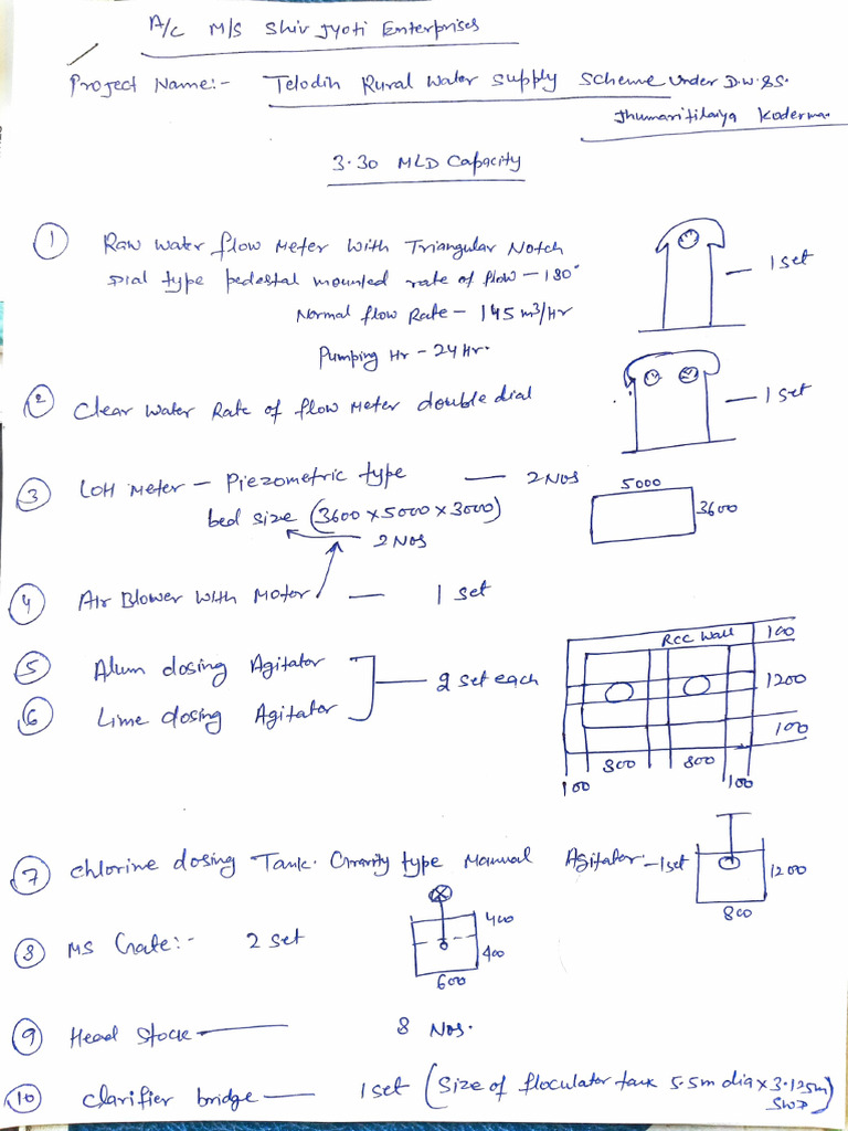 Rural Water Supply Design Calculation | PDF