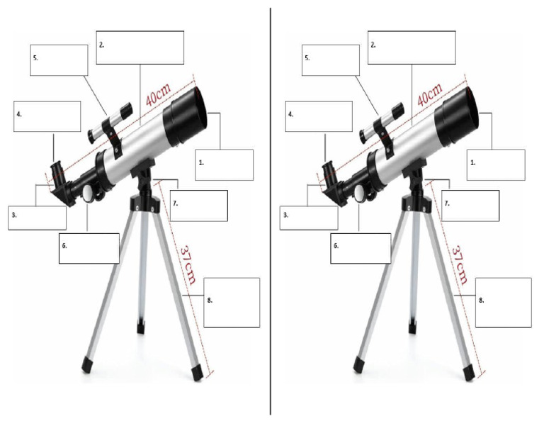Partes Del Telescopio Actividad | PDF
