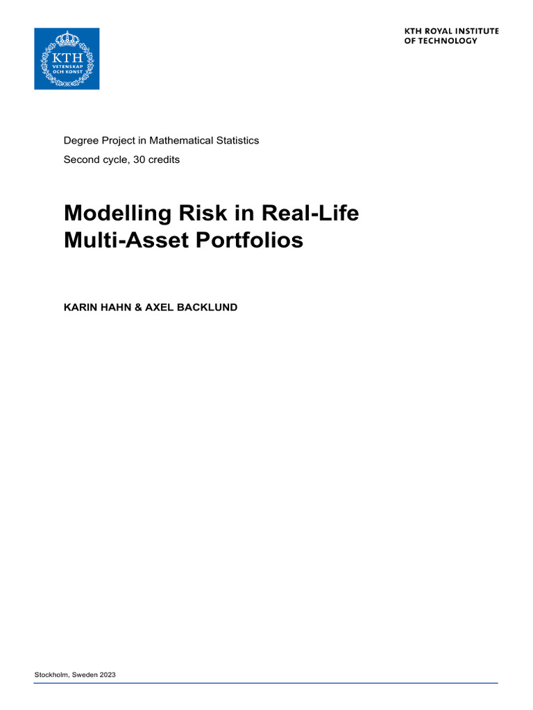 FULLTEXT01 | PDF | Akaike Information Criterion | Value At Risk