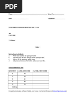 Zeraki - English Form 1 - Marking Scheme | PDF | Disciplines | Teachers