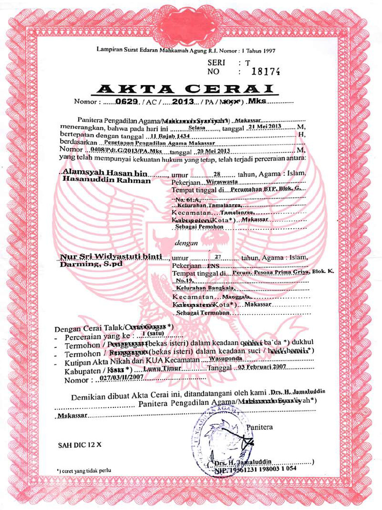 Akta Cerai | PDF