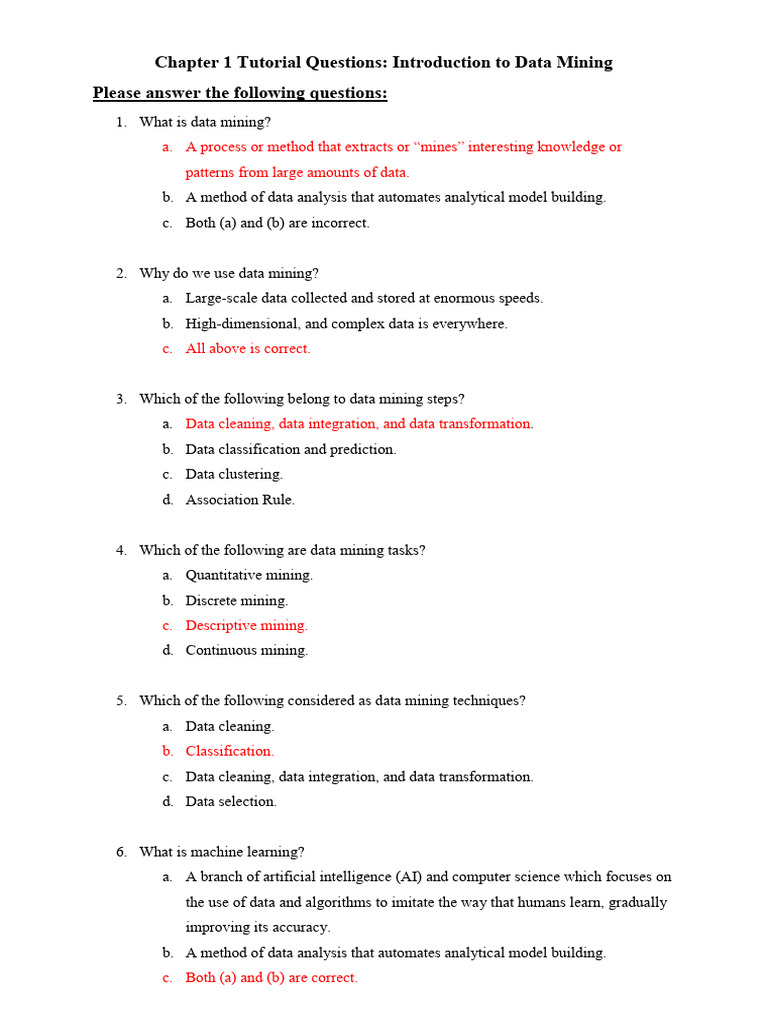 STAT243 Chapter 1 Tutorial Questions With Solutions - 23 | PDF | Machine Learning | Data Mining