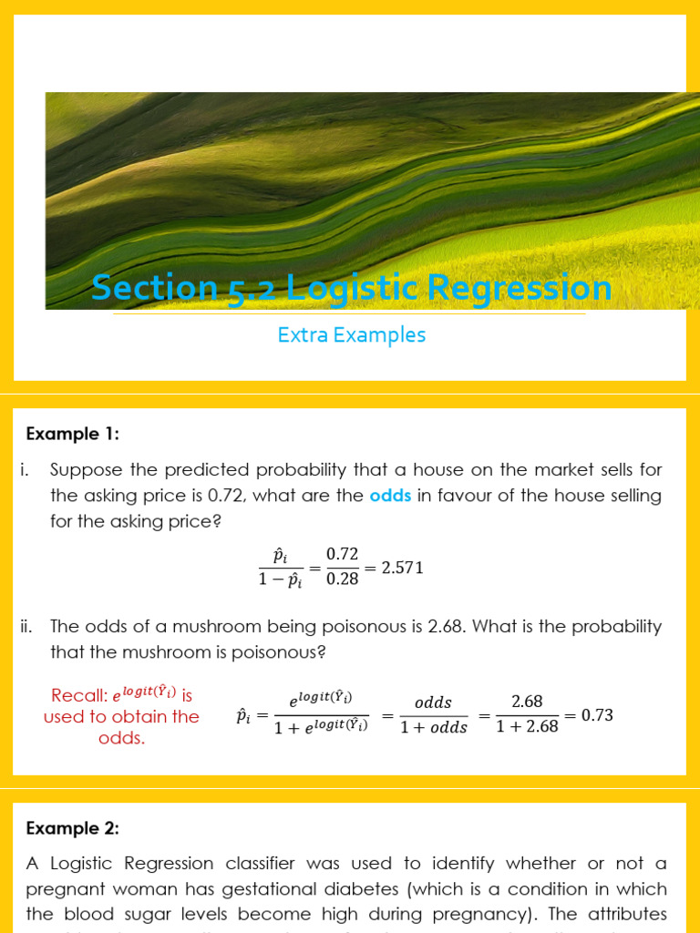 STAT243 Chapter 5 - Section 5.2. Logistic Regression Extra Examples ...