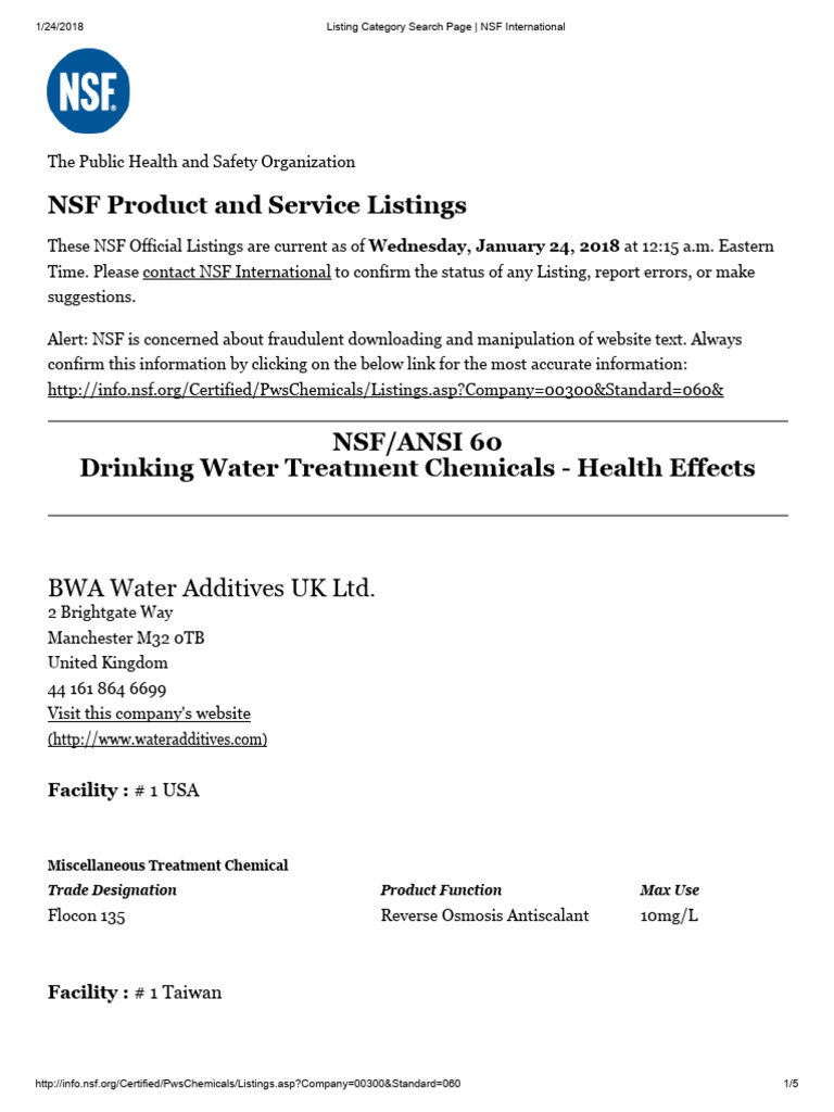 NSF International Flocon@260 | PDF | Water And The Environment | Water ...
