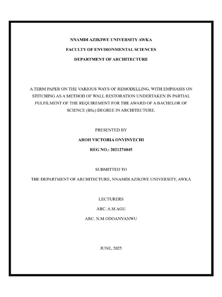 Victoria Interior Design Assignment On Remodeling and Stitching. | PDF