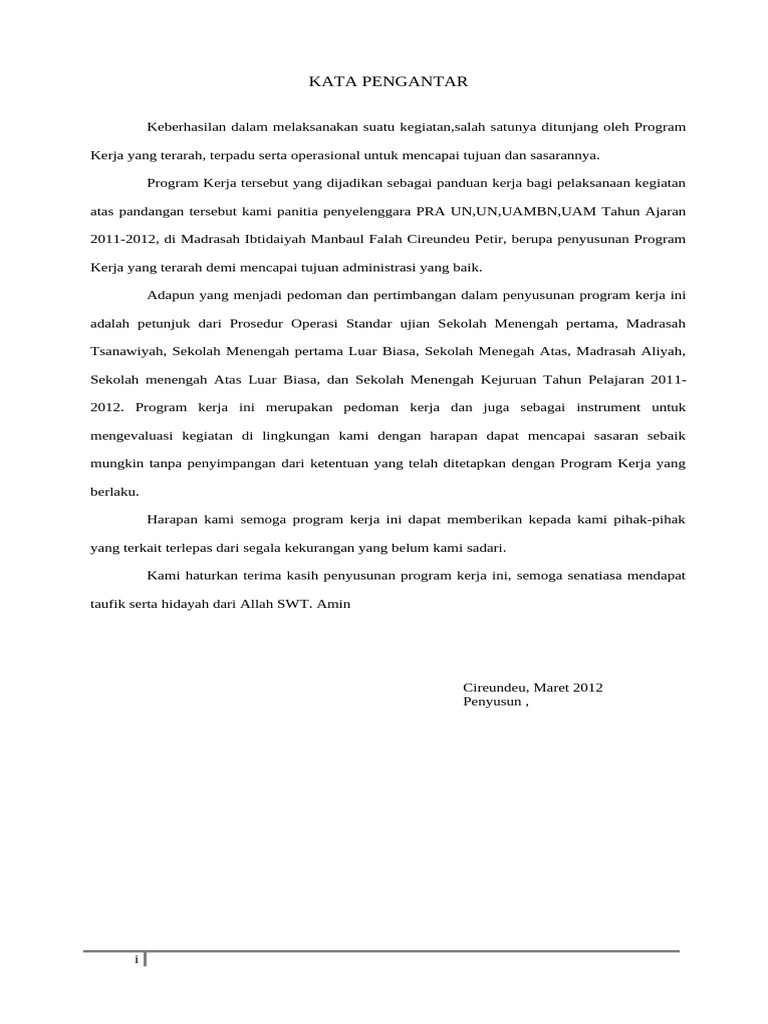 Kata Pengantar Dan Daf Isi | PDF