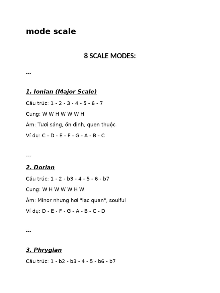 Mode Scale | PDF
