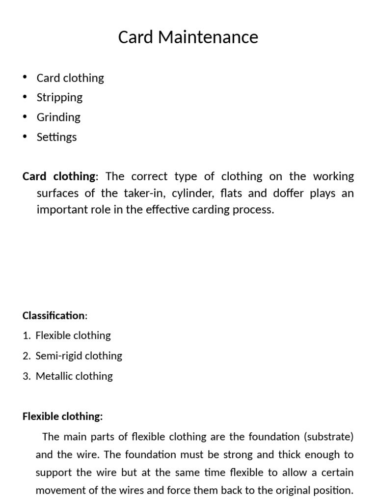 Carding Clothing: Angle & Pitch Insights | PDF | Wire | Plywood