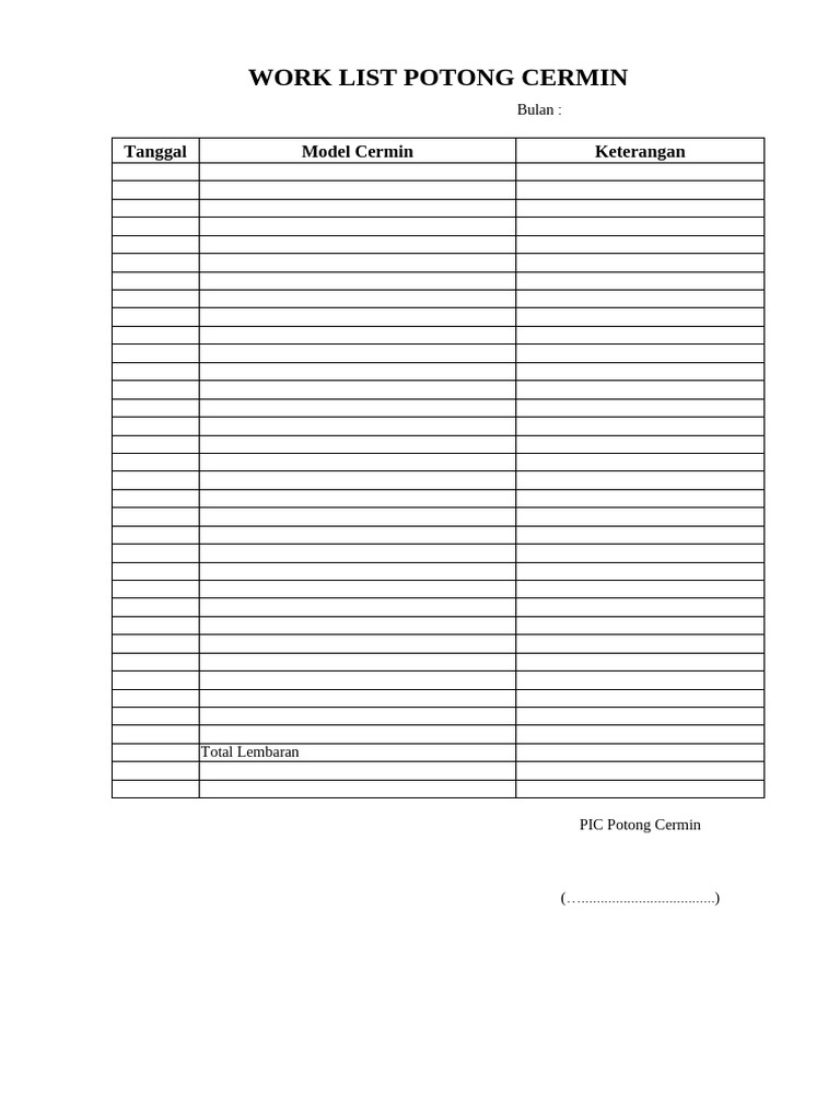Work List | PDF