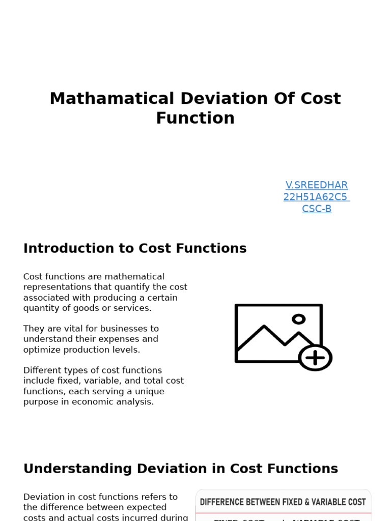 Mathamatical Deviation of Cost Function | PDF