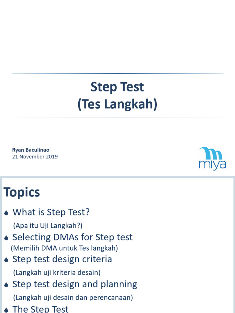 003 Miya DMA Step Test | PDF