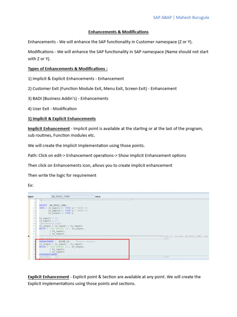 Enhancement and Modification | PDF | Programming Paradigms | Computing