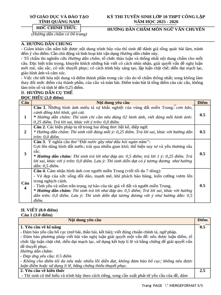 Ts 10 2526 Ngu Van Chuyen HDC | PDF