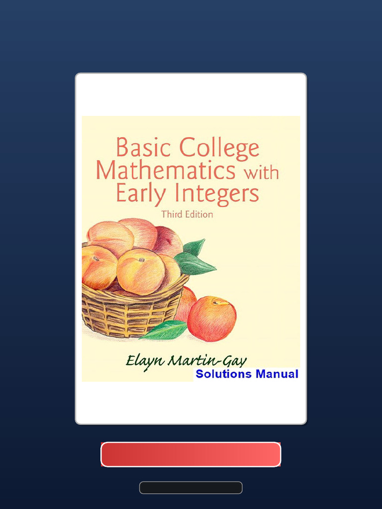 Get Test Bank For Basic College Mathematics With Early Integers 3rd ...