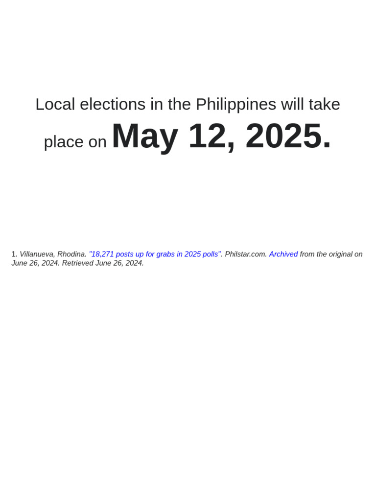 Philippines 2025 Local Elections Guide | PDF