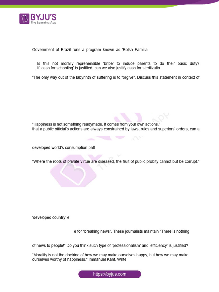 Ethics Examples for UPSC Preparation | PDF | News | Social Psychology