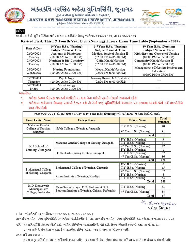 Exam Revised Circular 1155-22082024 | PDF